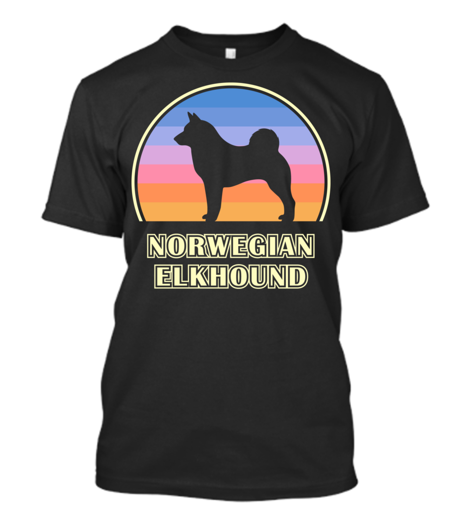 Norwegian Elkhound Vintage Sunset T-Shirt