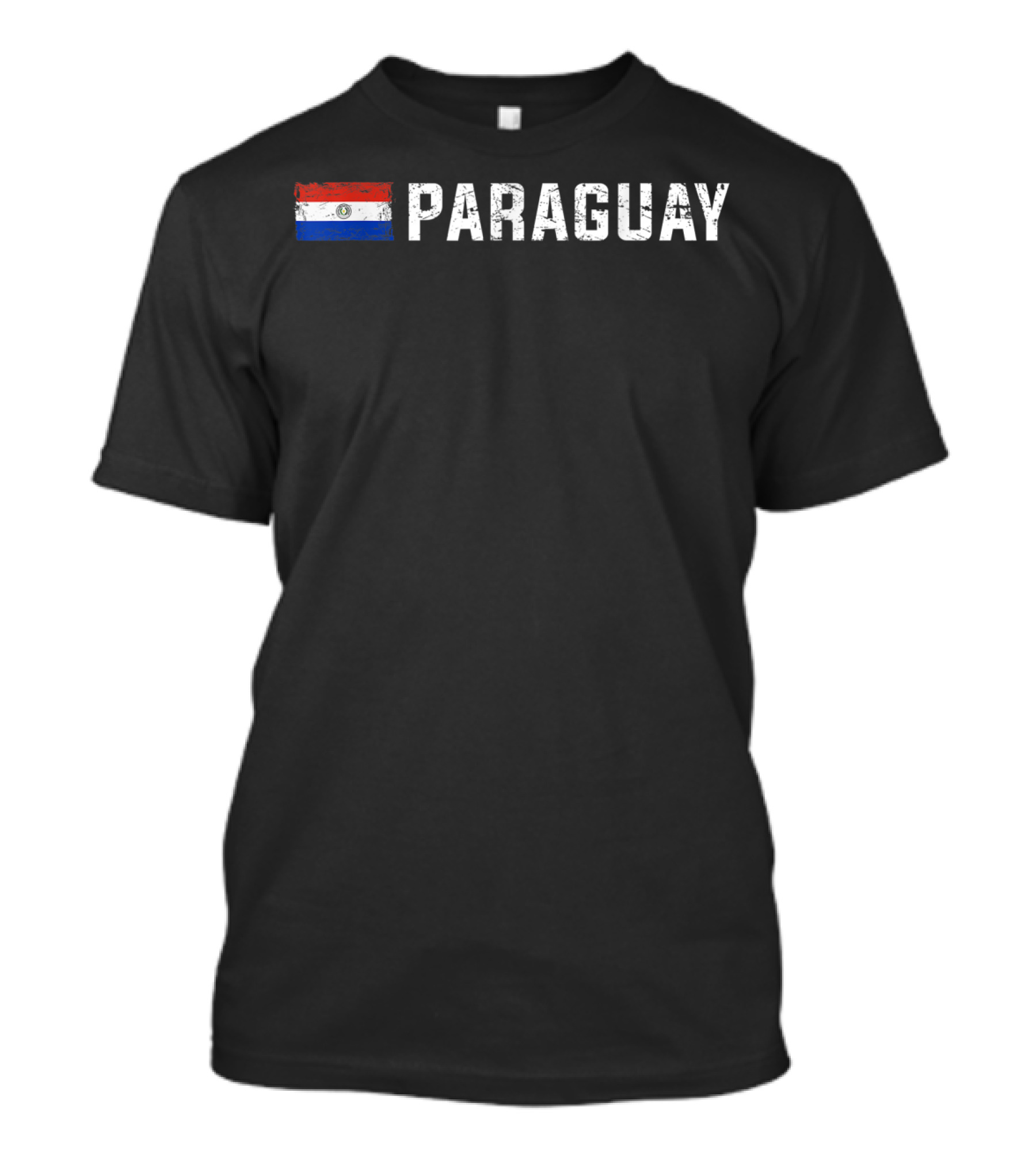Paraguay Flag With Distressed Text I Love Paraguay T-Shirt