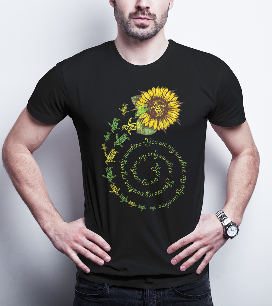 You Are My Sunshine My Only Sunshine Sunflower And Penguin Spiral T-Shirt