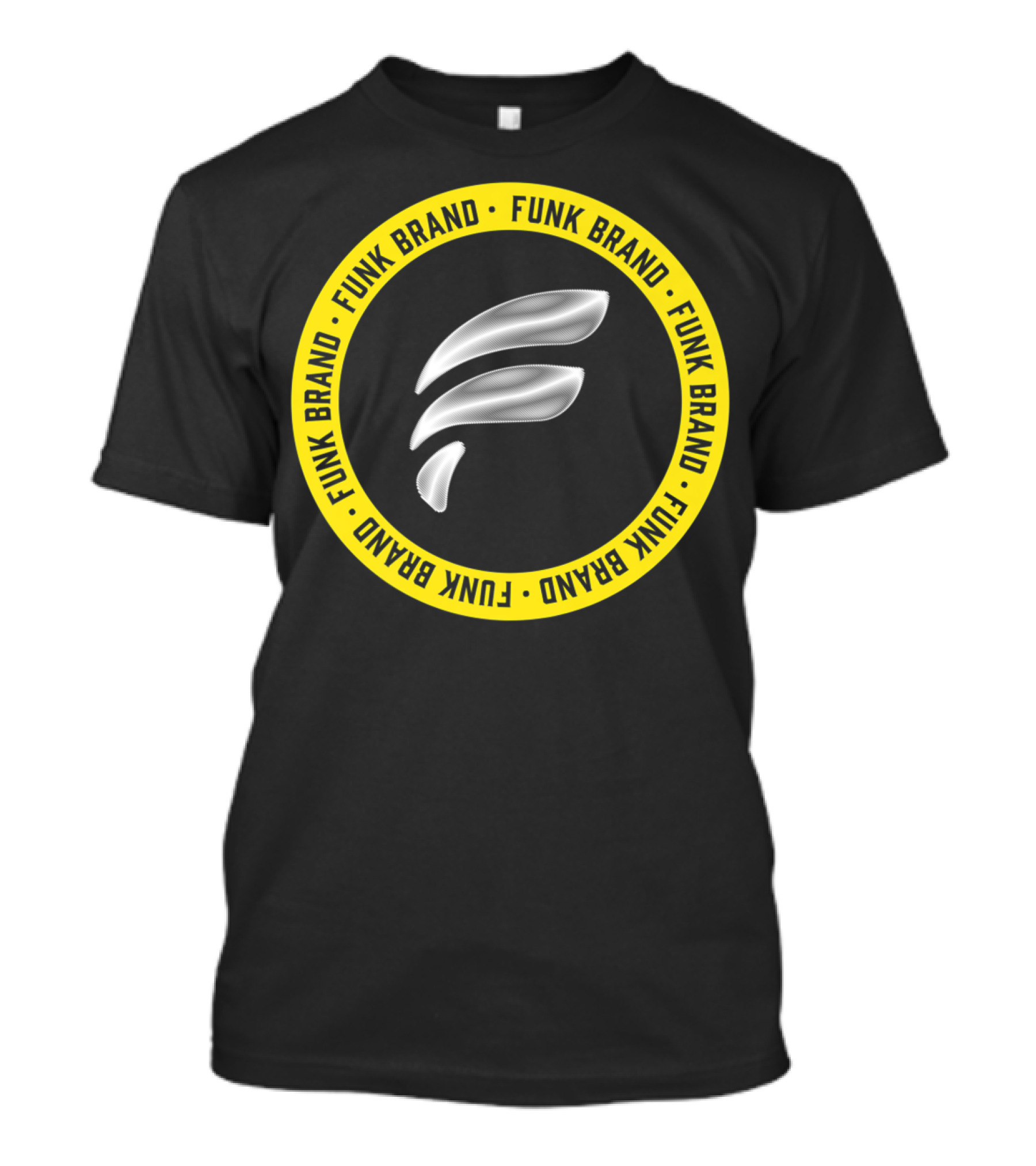 Funk Brand Represent F Symbol Yellow Circle T-Shirt