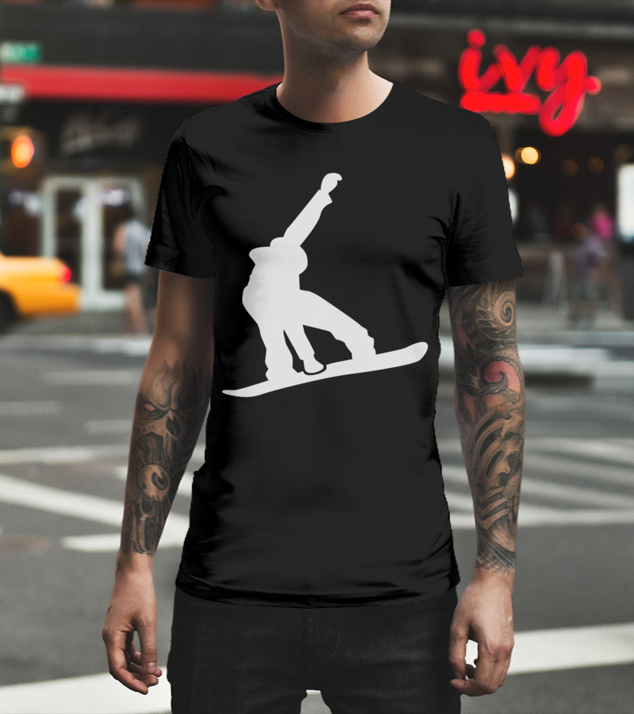 Snowboarder Snowboarding Silhouette Jumper T-Shirt