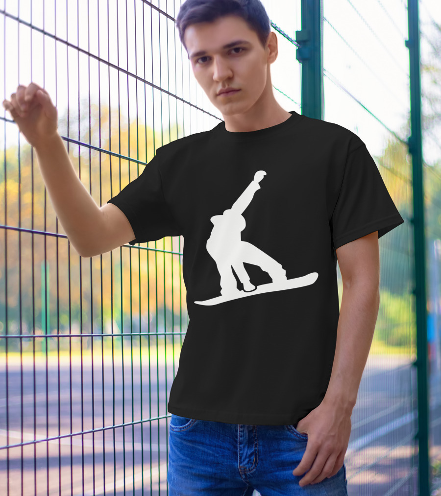 Snowboarder Snowboarding Silhouette Jumper T-Shirt
