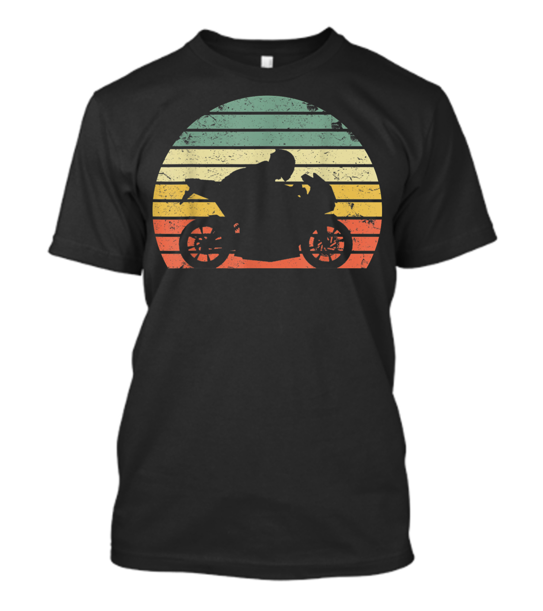 Vintage Biker Motorcycle Retro Sunset T-Shirt