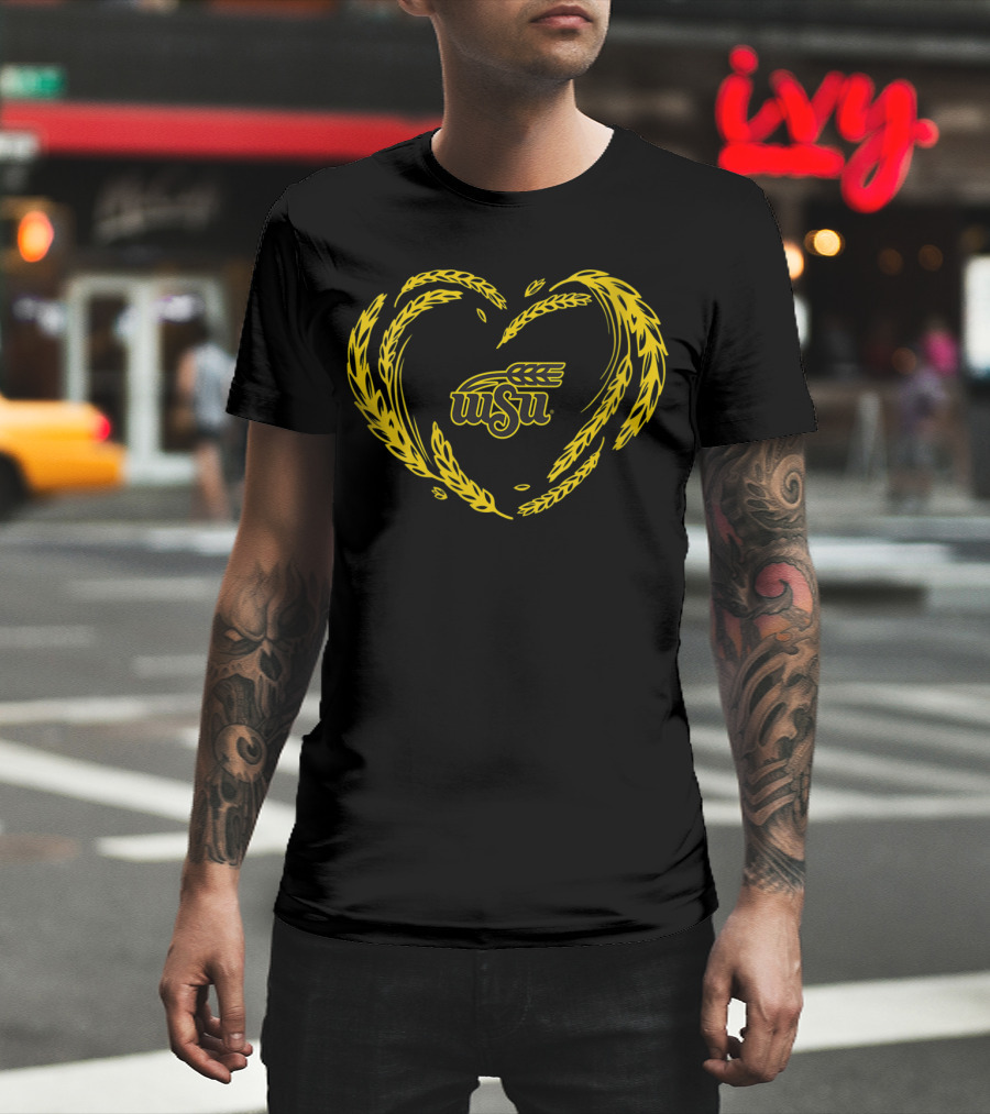 Wichita State Shockers WSU Wheat Heart T-Shirt