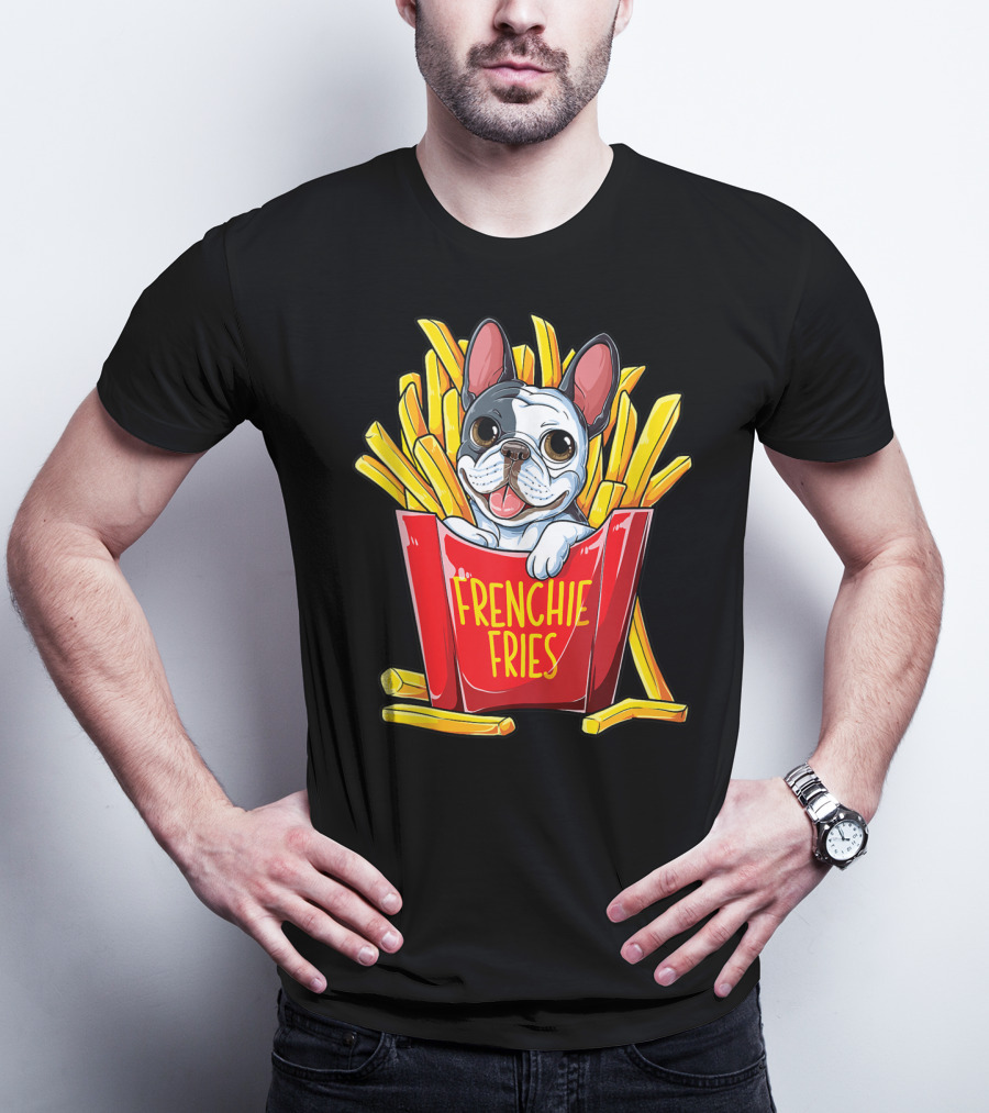 Frenchie Fries French Bulldog In Fry Box T-Shirt