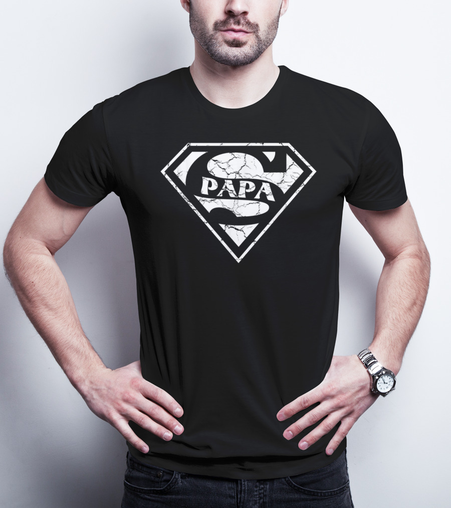 Super Papa Emblem Fun T-Shirt