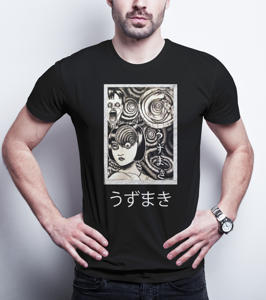 Uzumaki Japanese Horror Manga Art  Spirals T-Shirt