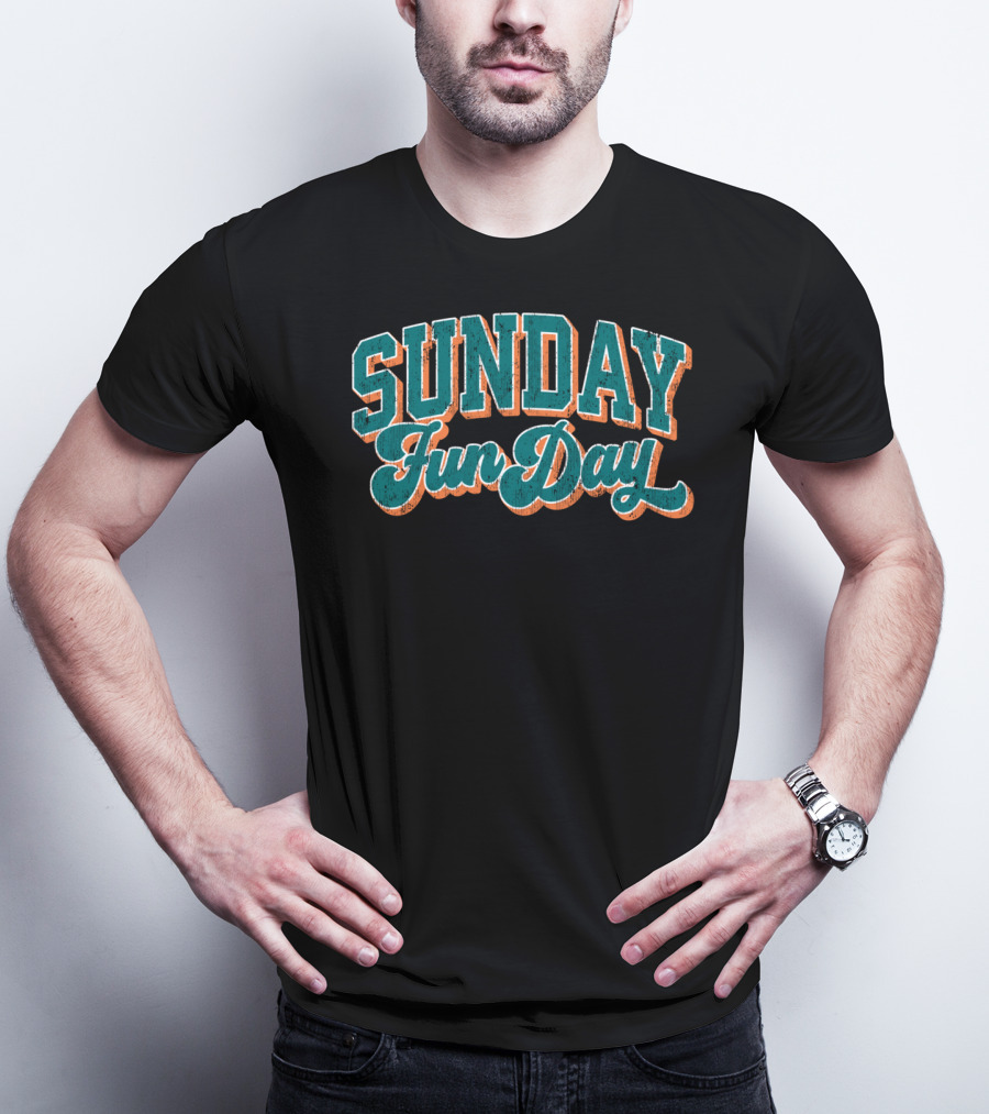 Sunday Funday Vintage Miami Football Fun T-Shirt