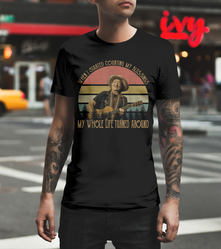 Willie Nelson Vintage Legends Live Counting My Blessings Whole Life Turned Around T-Shirt