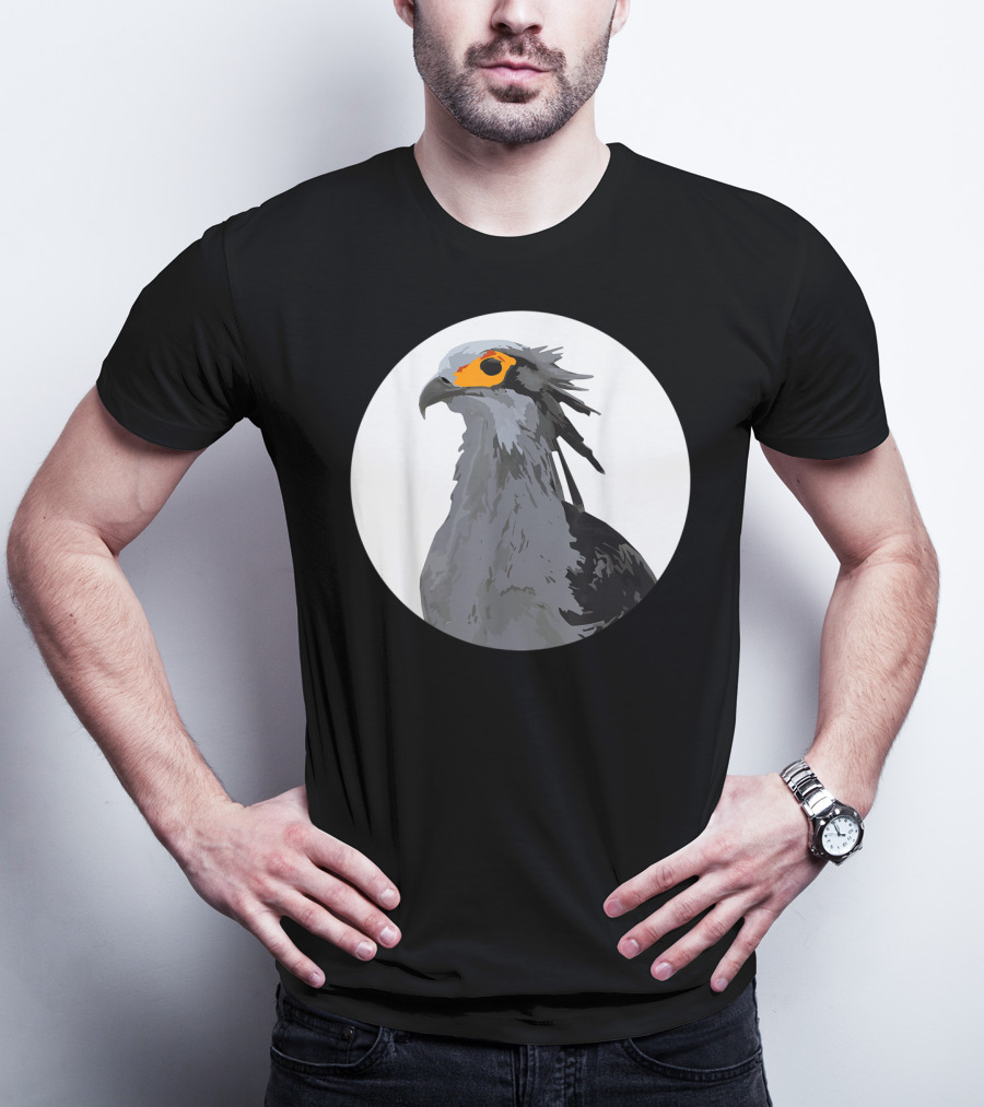 African Secretary Bird Sagittarius Circle T-Shirt