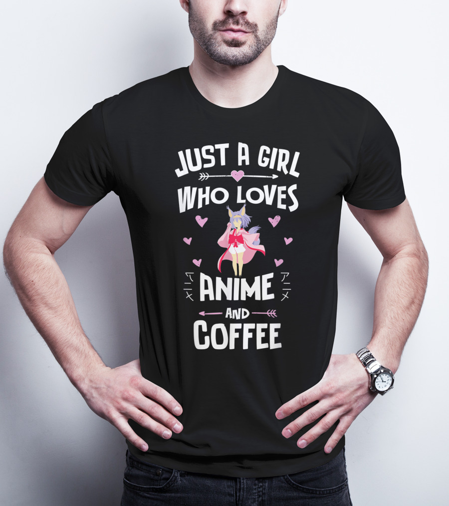 Just A Girl Who Loves Anime And Coffee T-Shirt