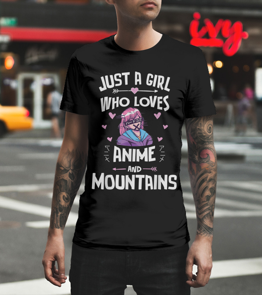 Just A Girl Who Loves Anime And Mountains T-Shirt