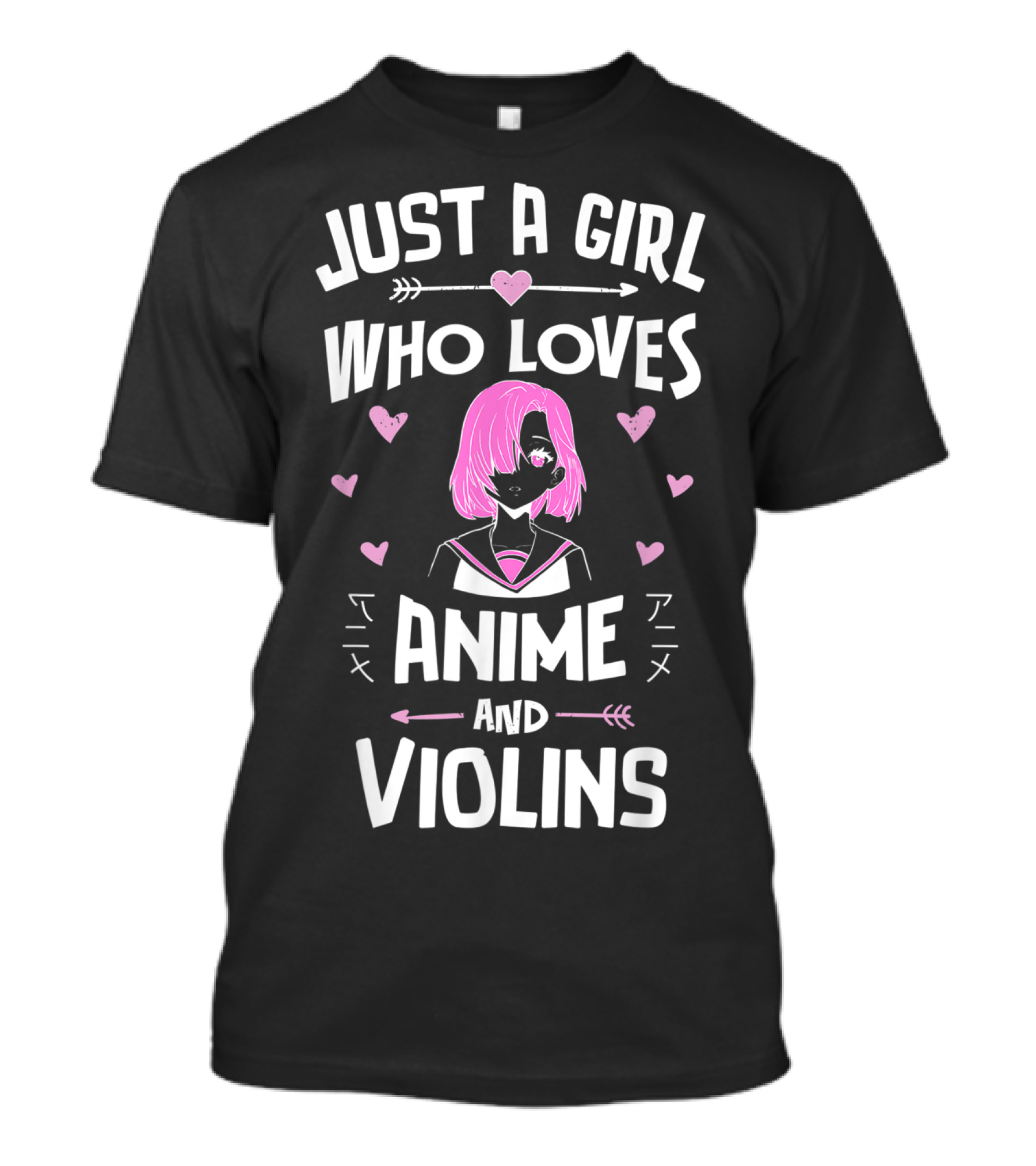 Just A Girl Who Loves Anime And Violins T-Shirt