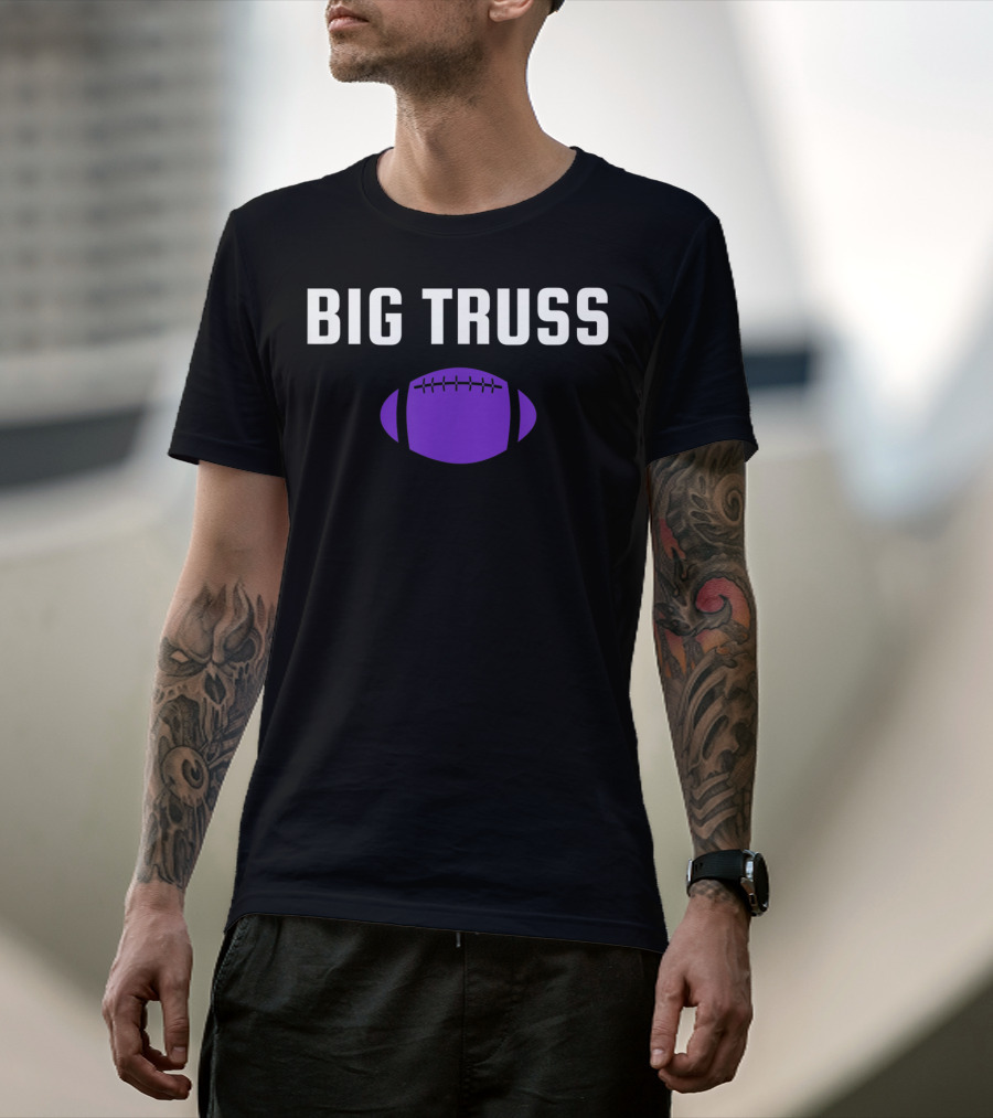 Big Truss Baltimore Football Purple T-Shirt