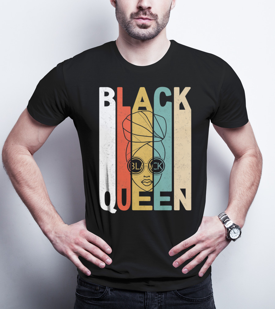 BLACK QUEEN Afro Headwrap Sunglasses T-Shirt