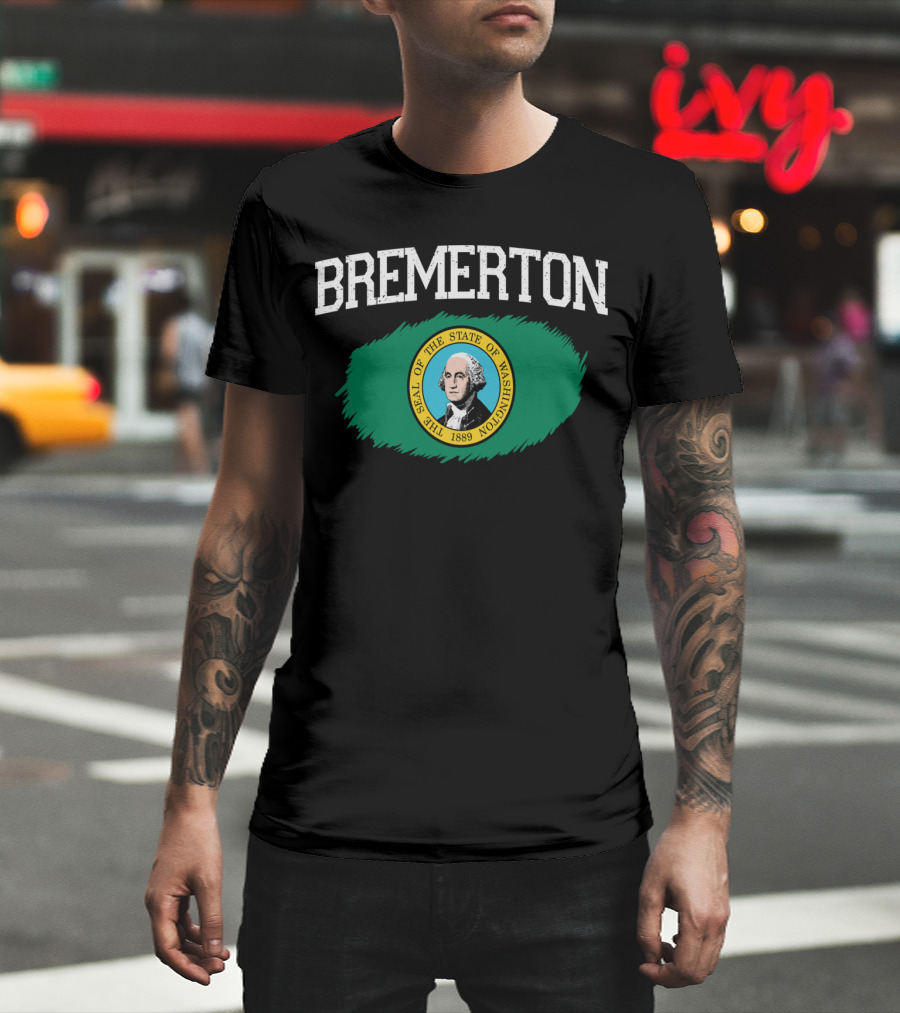 Bremerton Washington State Seal Vintage USA T-Shirt