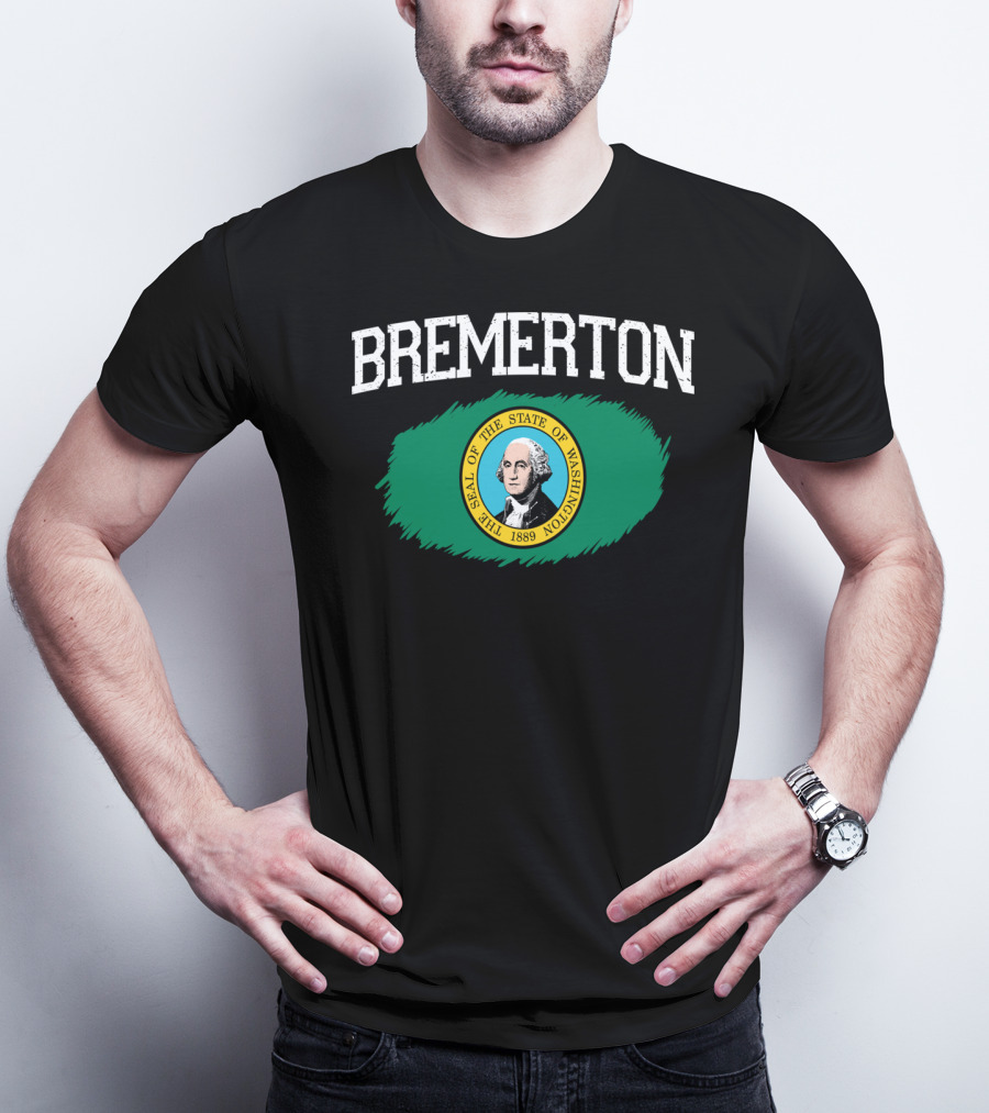 Bremerton Washington State Seal Vintage USA T-Shirt