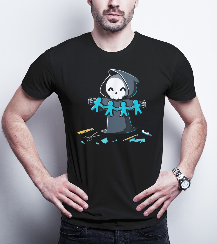 Craftiness Death Grim Crafting Paper Chain T-Shirt