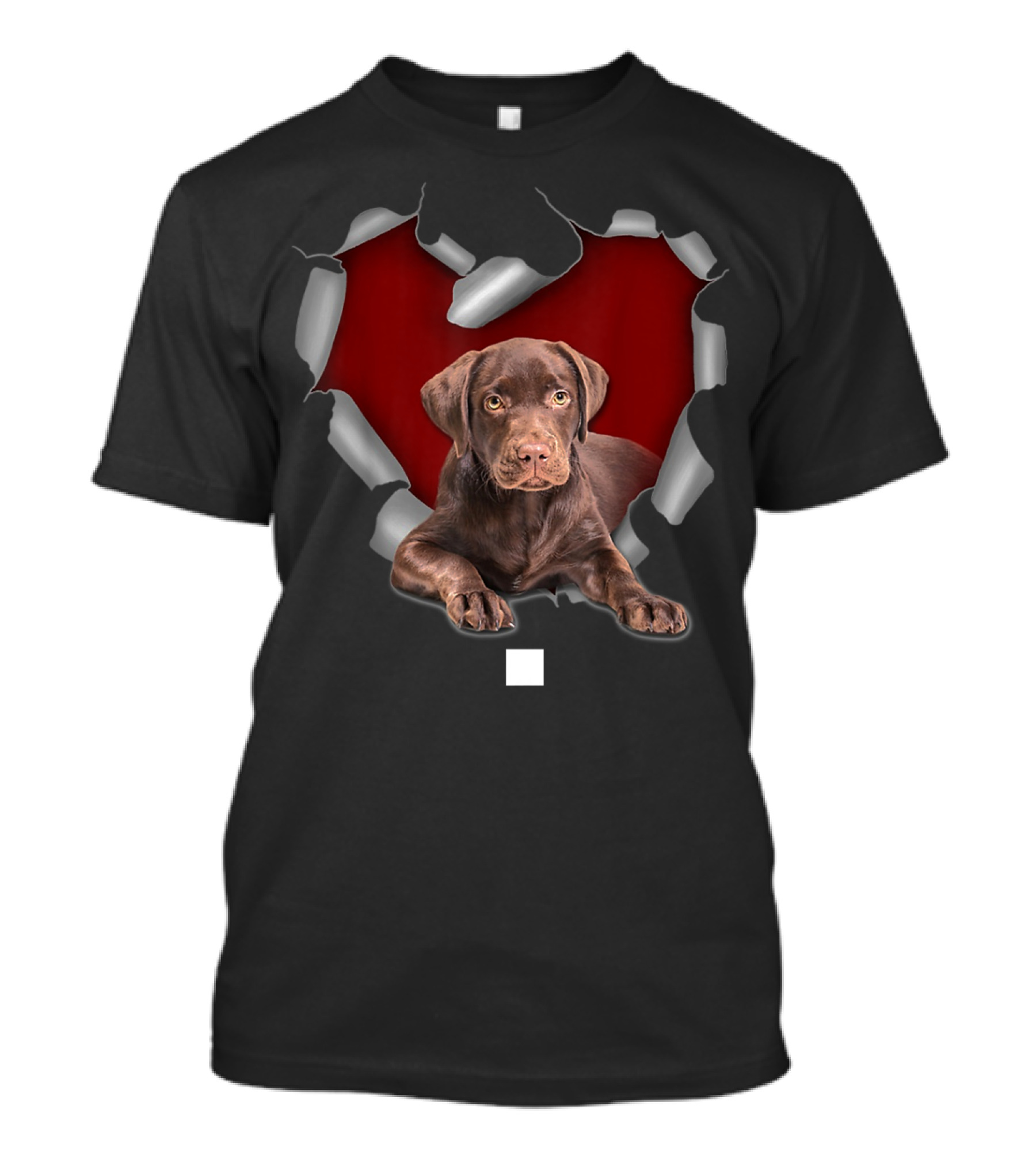 Cute Torn Heart Labrador Retriever Dog T-Shirt