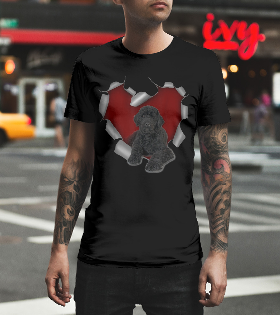 Portuguese Water Dog Torn Heart T-Shirt
