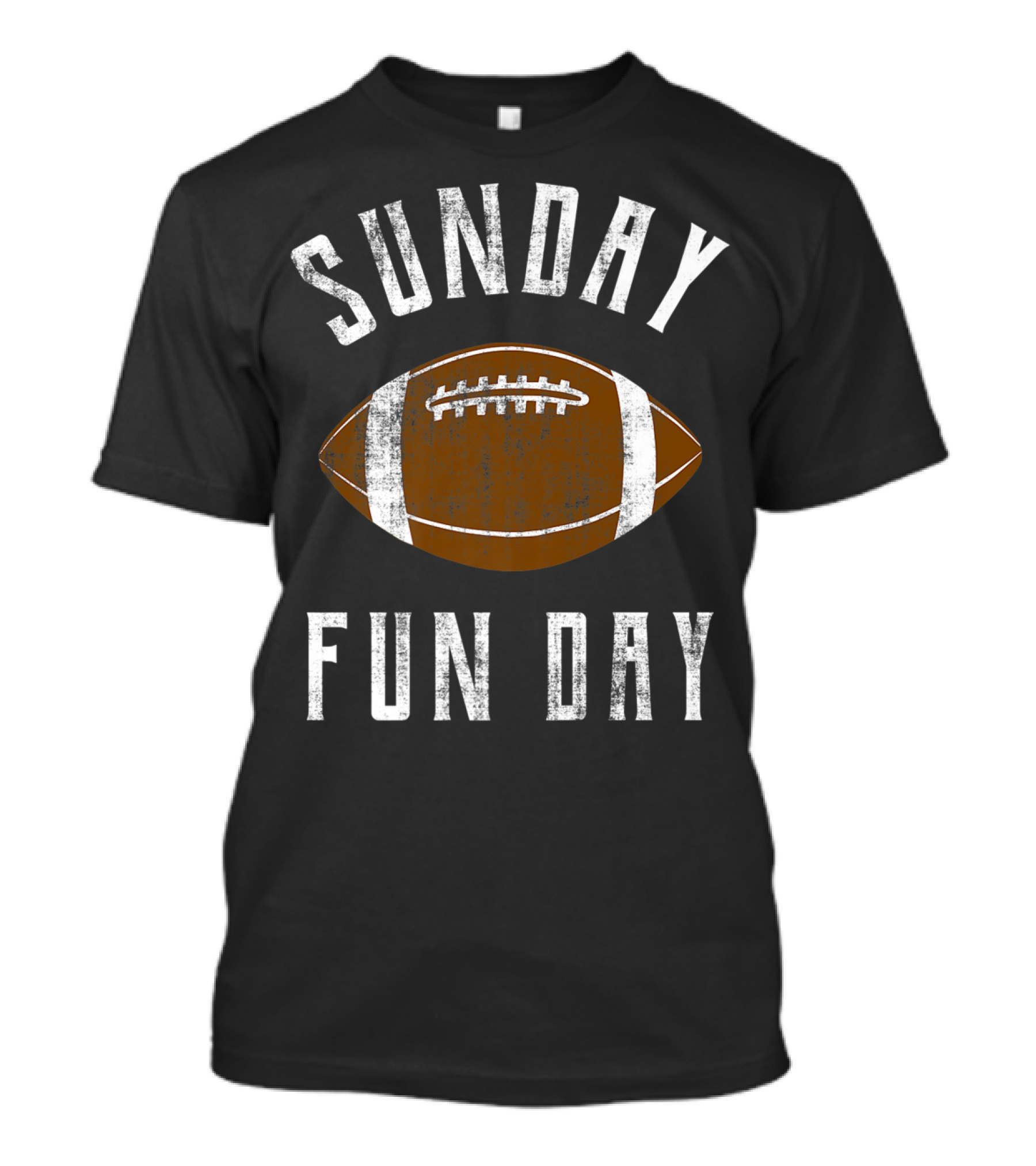 Sunday Funday Distressed Football T-Shirt