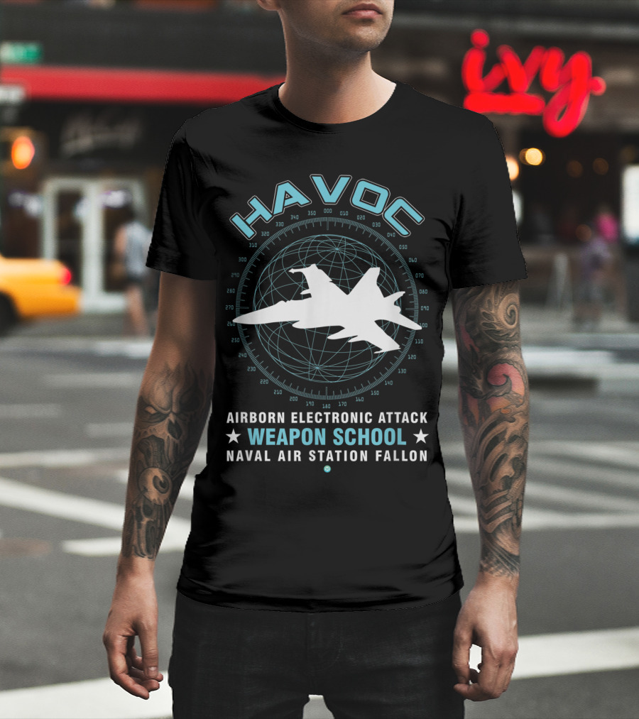 Havoc Airborne Electronic Attack Weapon School Naval Air Station Fallon T-Shirt