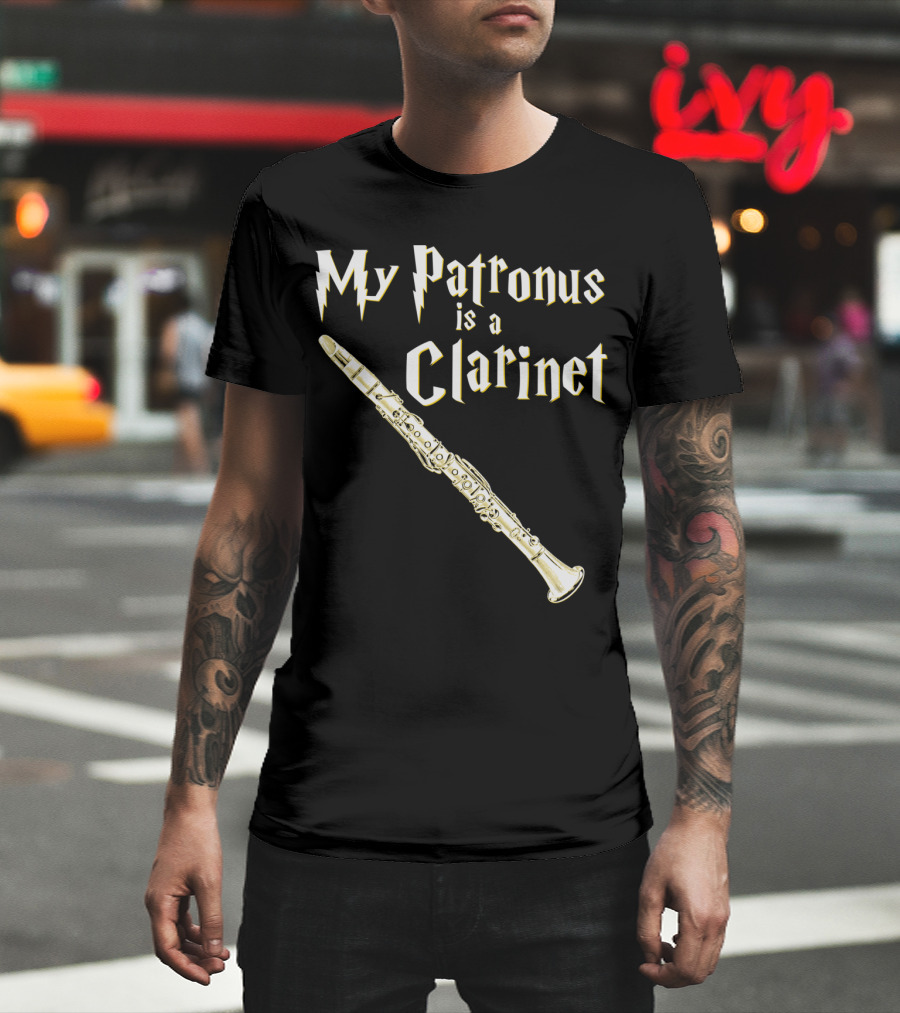 My Patronus Is A Clarinet Harry Fan Clarinet T-Shirt