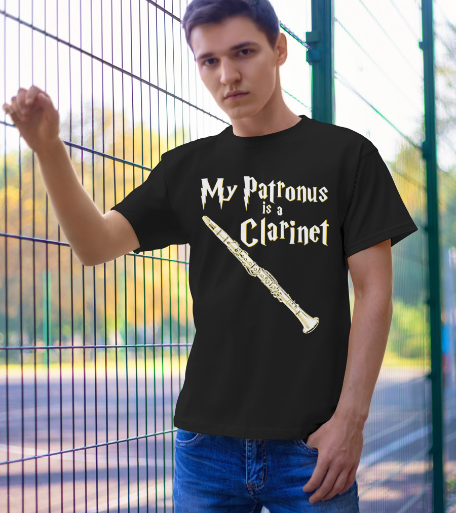 My Patronus Is A Clarinet Harry Fan Clarinet T-Shirt