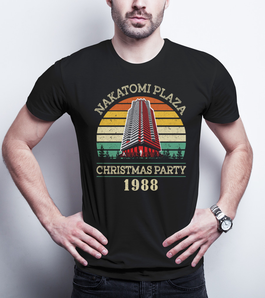 Nakatomi Plaza Christmas Party 1988 Retro Men Boy Pop Culture T-Shirt