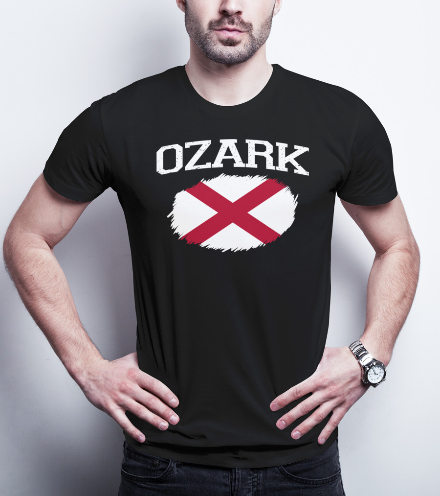 Ozark Alabama Flag Vintage USA Sports T-Shirt