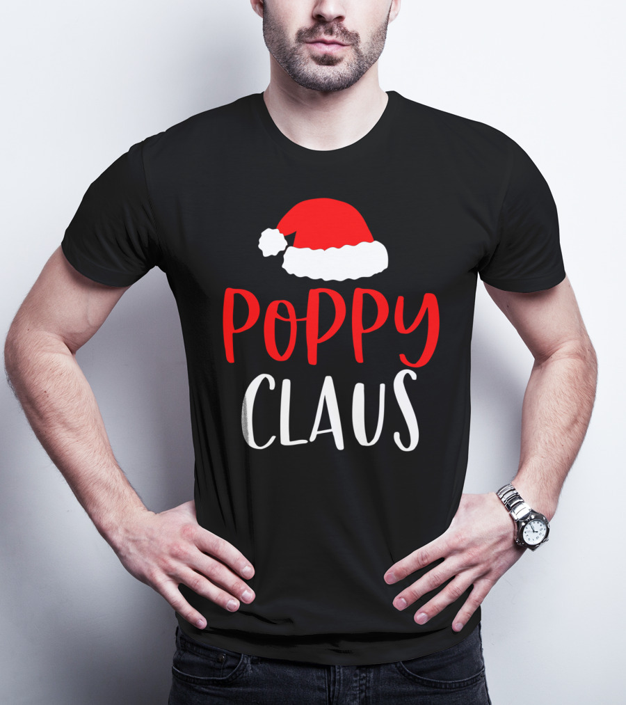 Poppy Claus Funny Christmas Santa Hat T-Shirt