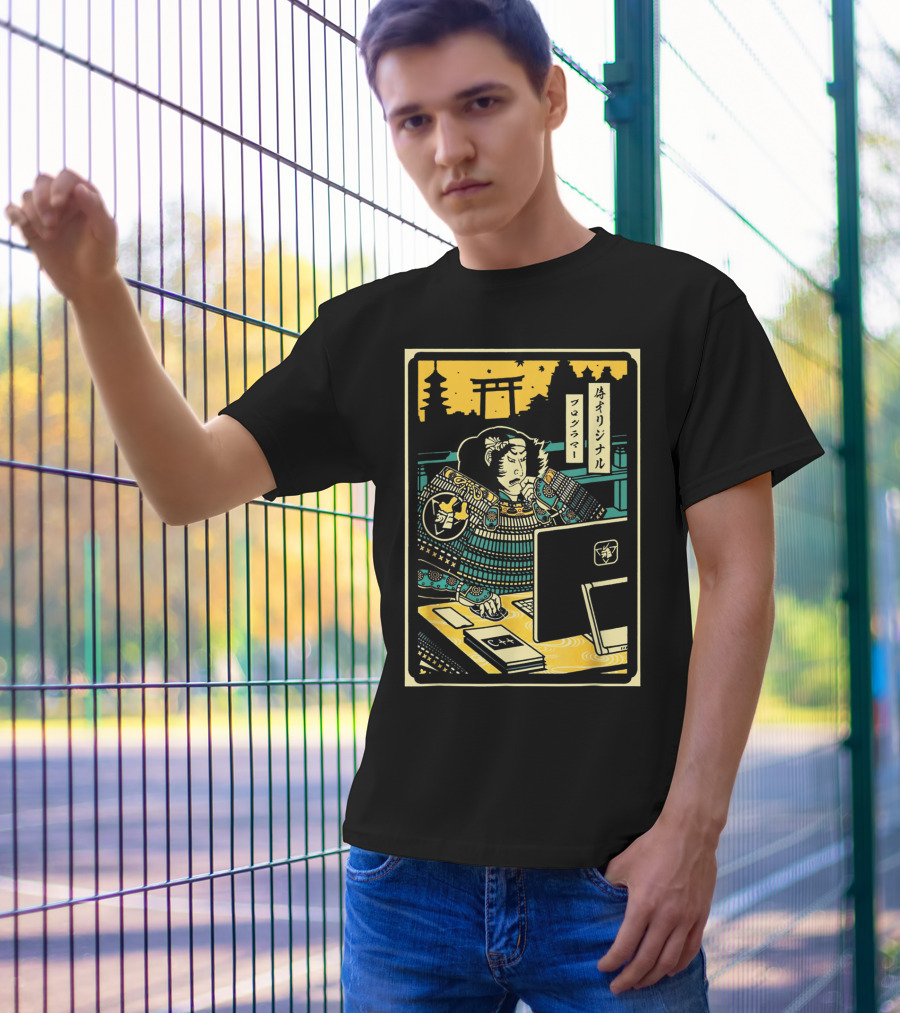 Original Samurai Warrior Programmer Computer T-Shirt