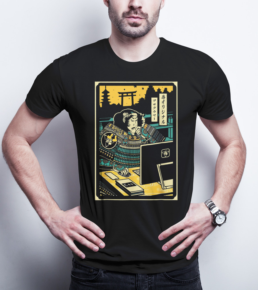Original Samurai Warrior Programmer Computer T-Shirt