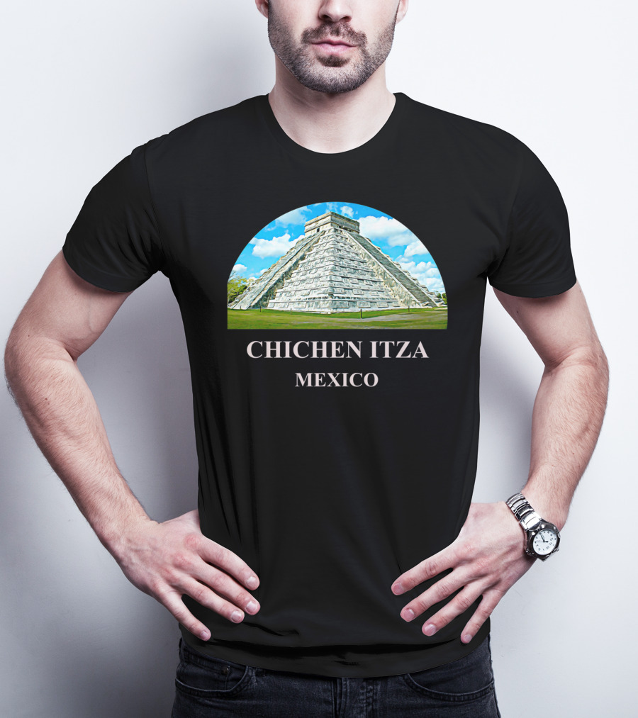 Chichen Itza Pyramid Mexico Iconic Kukulkan Structure T-Shirt
