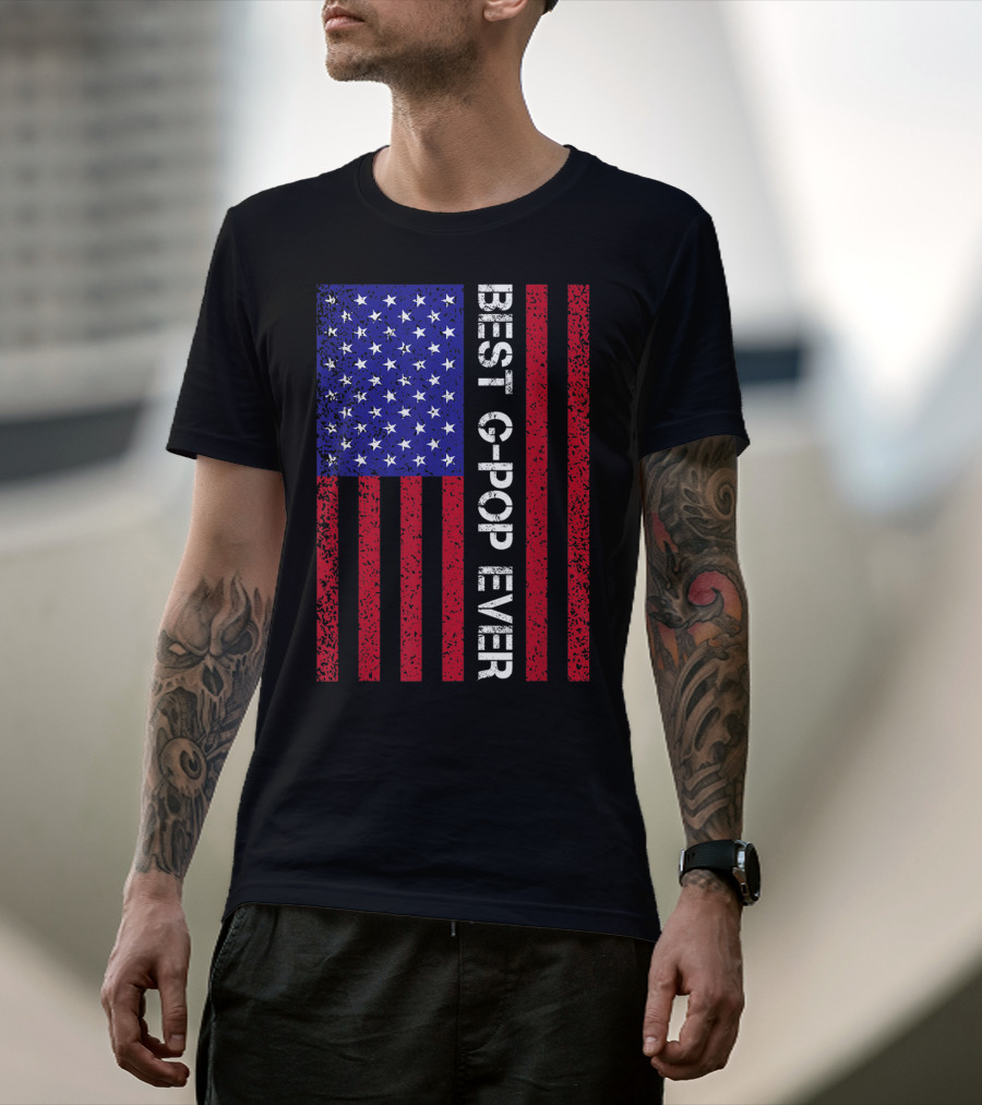 Best G-Pop Ever American Flag Father's Day T-Shirt