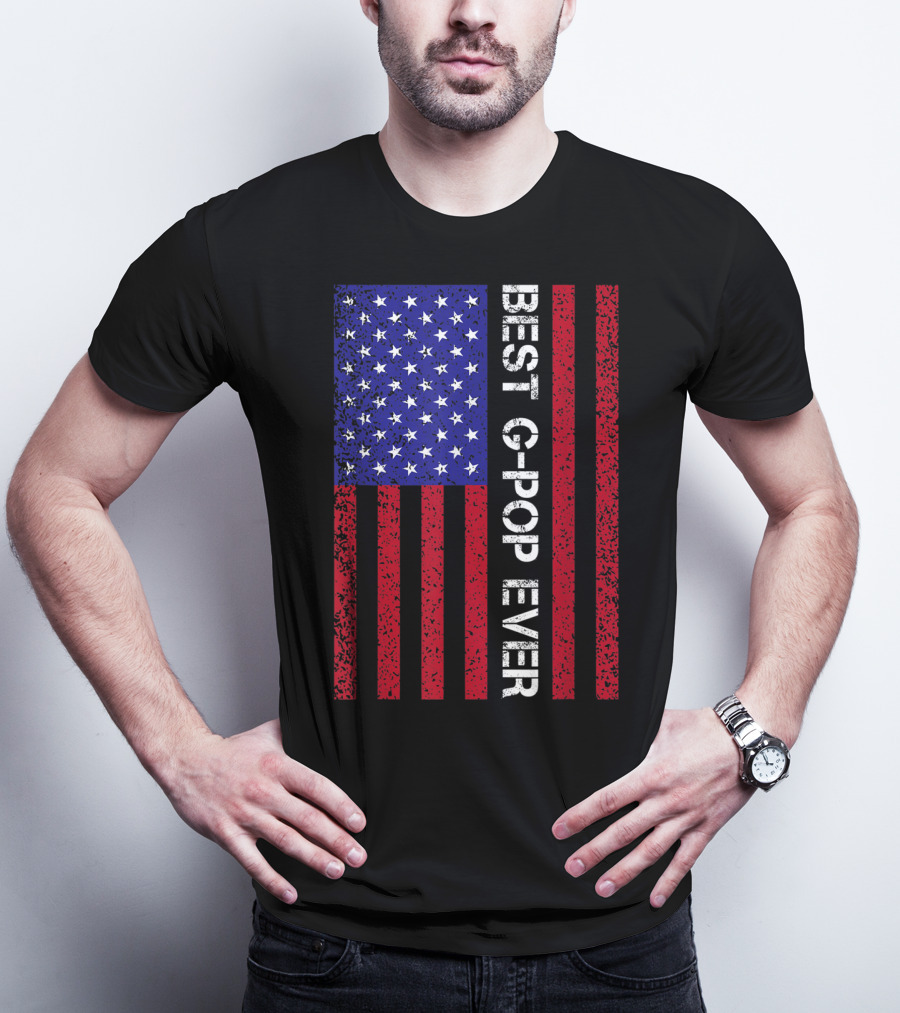 Best G-Pop Ever American Flag Father's Day T-Shirt