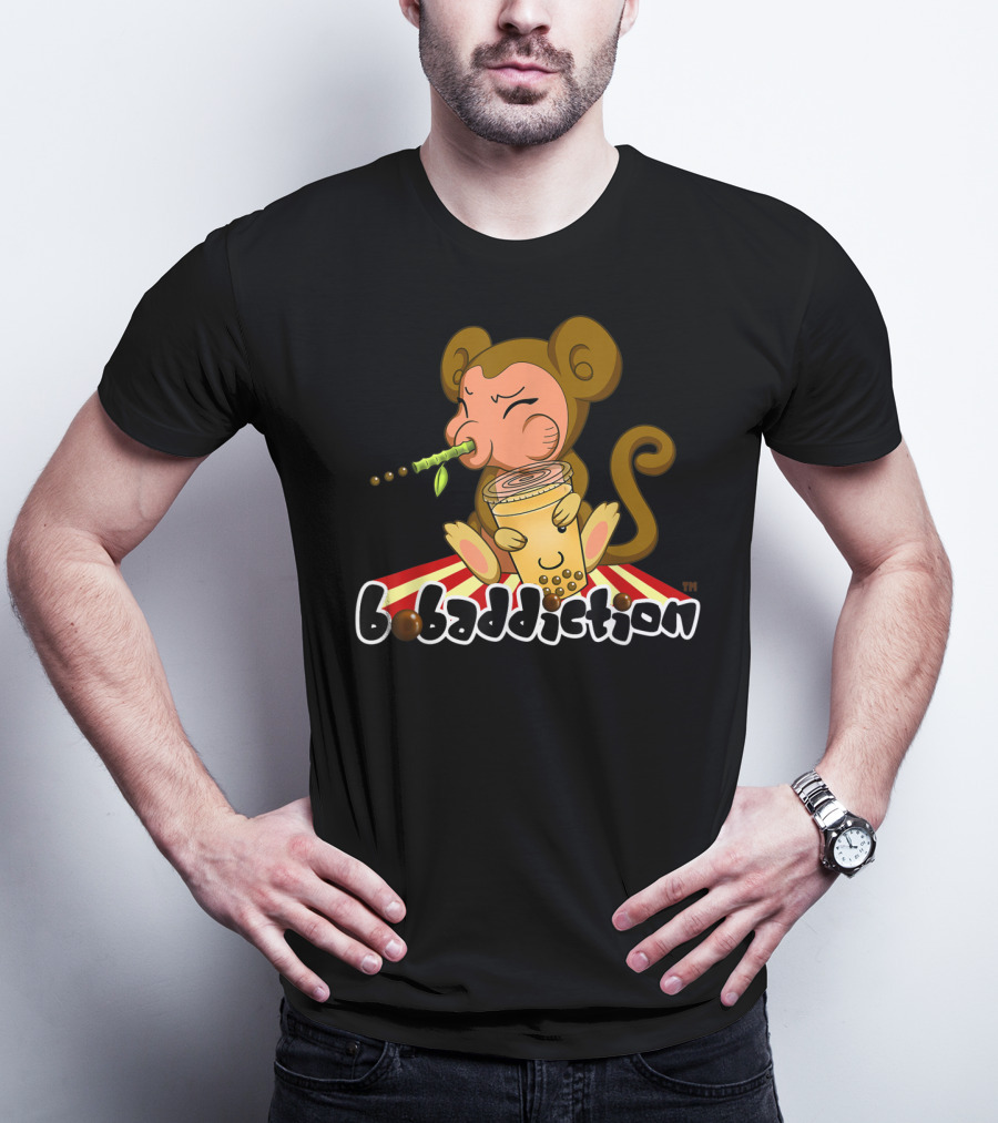 Bobaddiction Boba Bubble Tea Year Of The Monkey Chinese T-Shirt