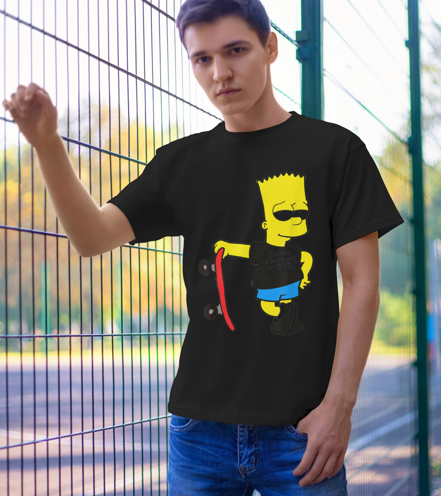 Bsbct Before Crayons Tattoos Bart Skateboard T-Shirt