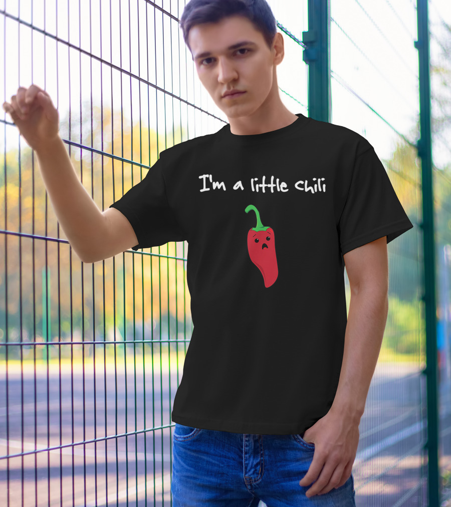 I'm A Little Chili Cute Cartoon Pepper Pun T-Shirt