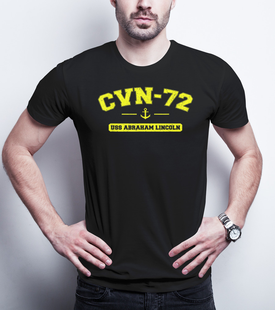 CVN-72 USS Abraham Lincoln Navy Ship Anchor T-Shirt