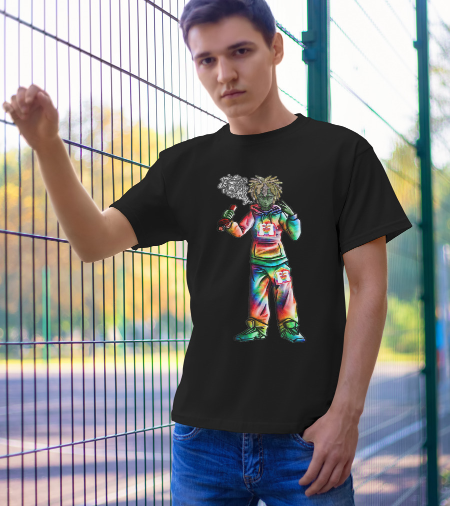 Flavor Farms Clothing Thsi Tie Dye Alien Graffiti T-Shirt