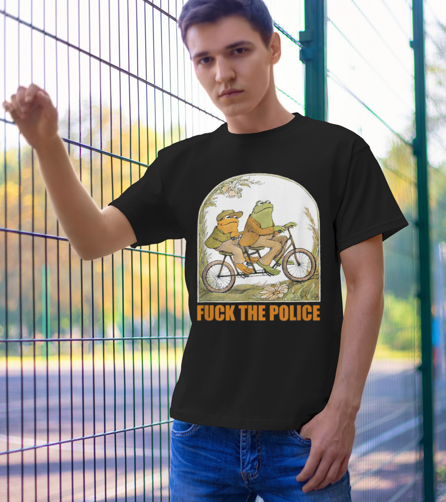 Funnyfrog And Toad Fck The Police Tandem Bicycle Adventure T-Shirt