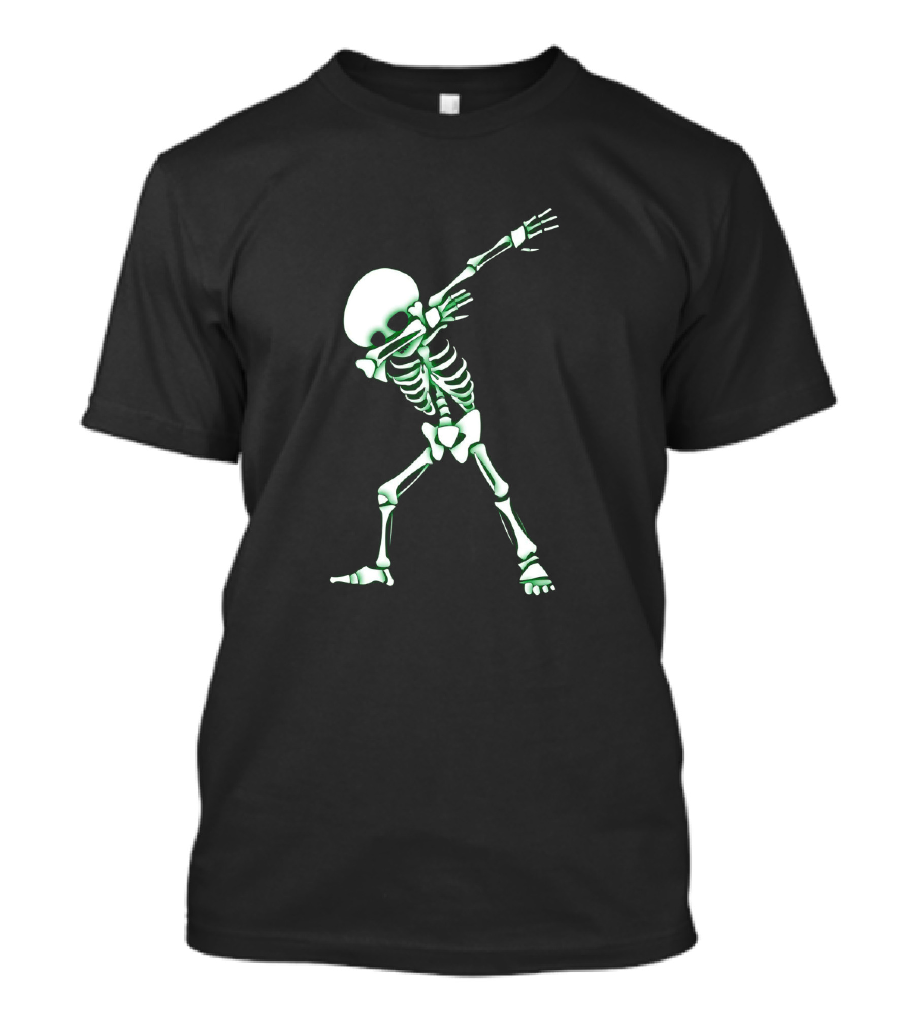 Dabbing Skeleton Halloween Skull Dab Glow In The Dark T-Shirt