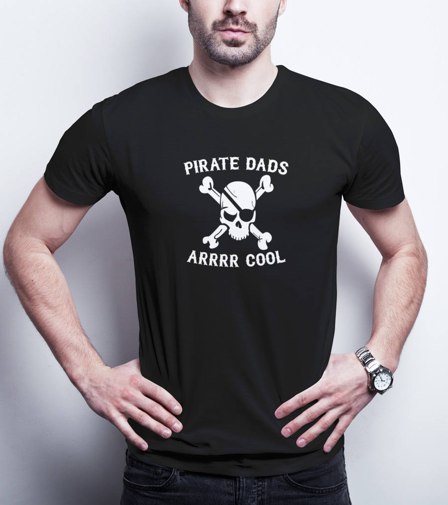 Pirate Dads Arrrr Cool Funny Halloween Skull And Crossbones T-Shirt
