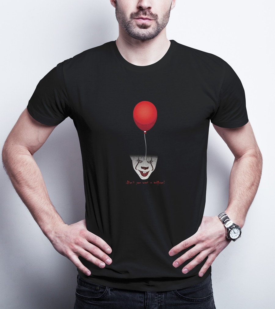 Pennywise Red Balloon Horror Don’t You Want A Balloon T-Shirt