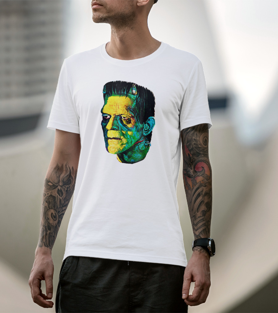 Karloff Frankenstein Monster Horror Movie Fan Iconic Colorful T-Shirt