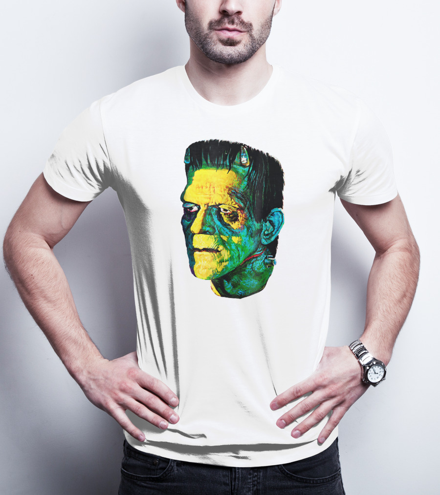 Karloff Frankenstein Monster Horror Movie Fan Iconic Colorful T-Shirt