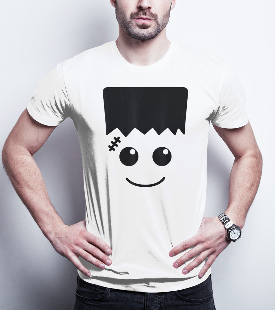 Frankenstein Cute Face Halloween Monster Fun T-Shirt