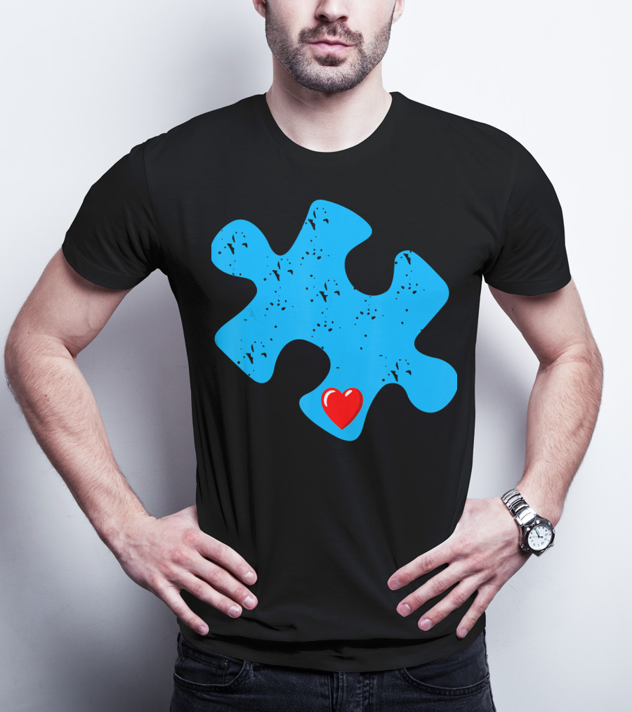 Cute Colorful Autism Love Puzzle Piece T-Shirt