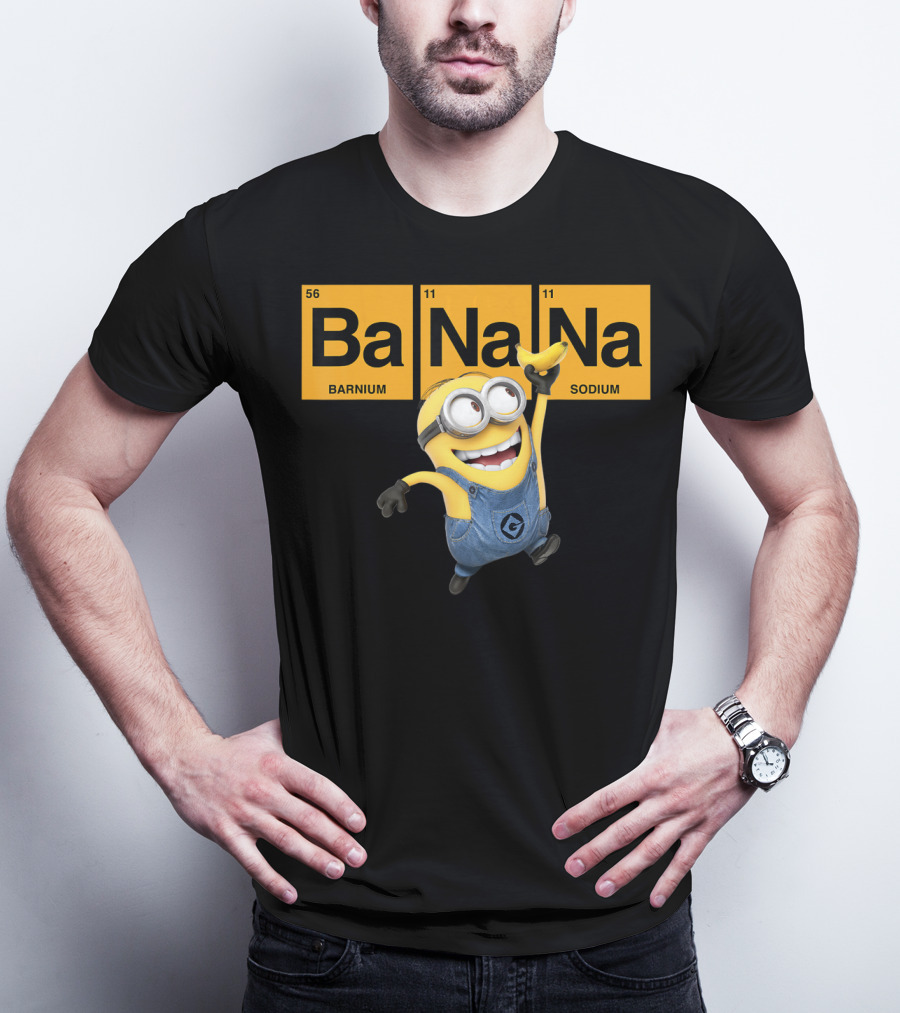 Despicable Me Minions Ba Na Na Elemental Square Happy T-Shirt